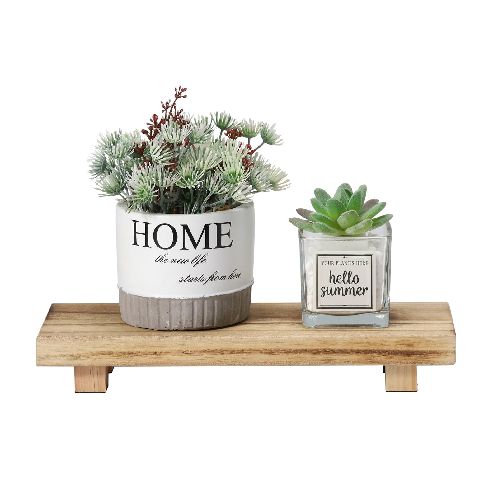 beheart Wood Riser for Home Decor, Small Plant Stands, Decorative Wood ...