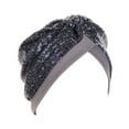 beishanbush Baseball Caps Women Turban Hatbow Sequins Hair Bonnet Head ...