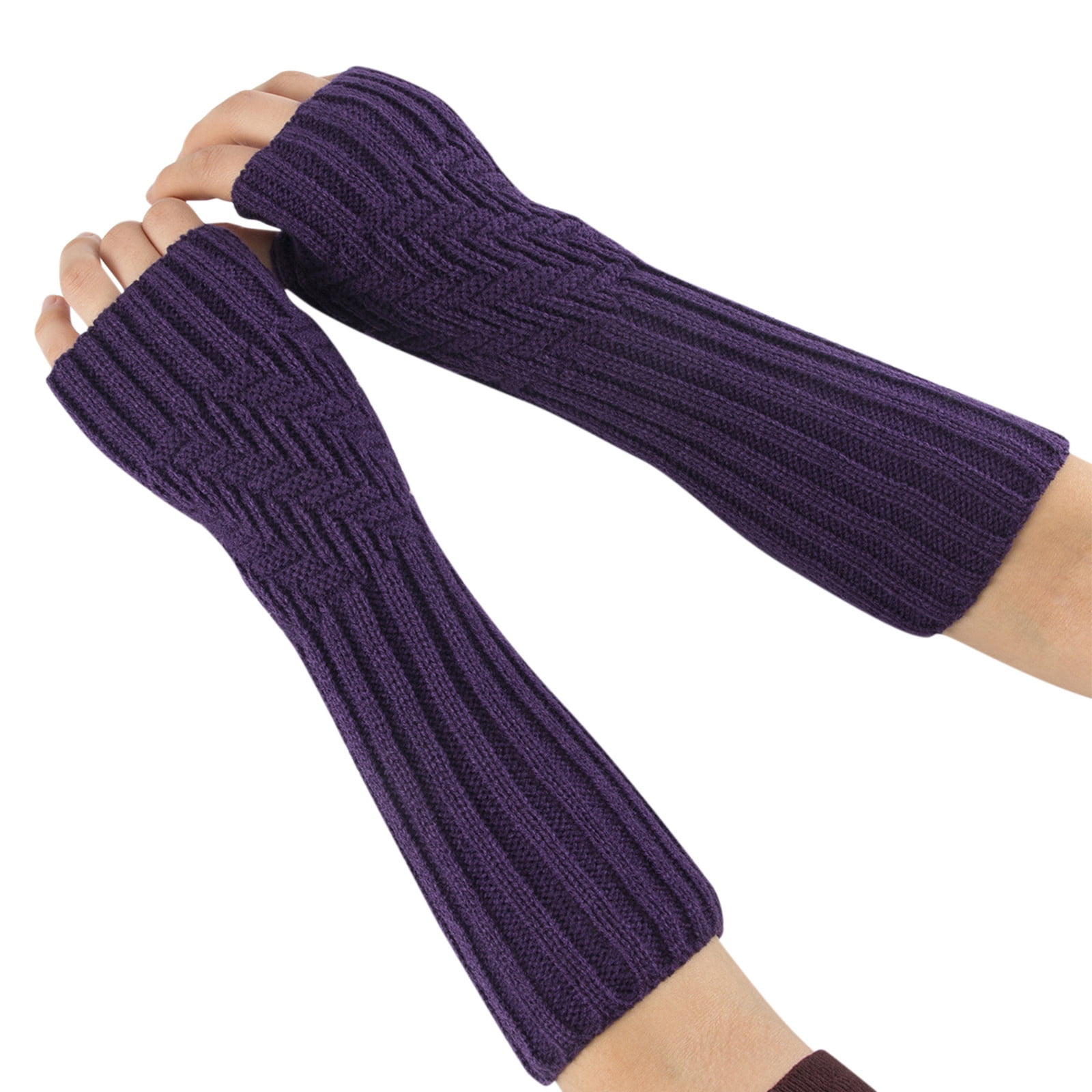 beishanbush Gloves Mittens Women Fashion Knitted Arm Sleeve Fingerless ...