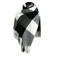 beishanbush Scarf Ladies Autumn Winter Scarf Classic Plaid Colorblock ...