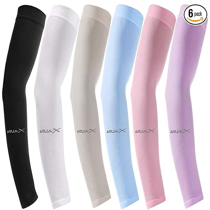 beister 3/6 Pairs UV Cooling Compression Arm Sleeves Sun Protection ...