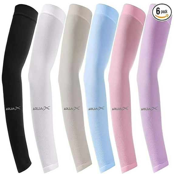 beister 3/6 Pairs UV Cooling Compression Arm Sleeves Sun Protection ...