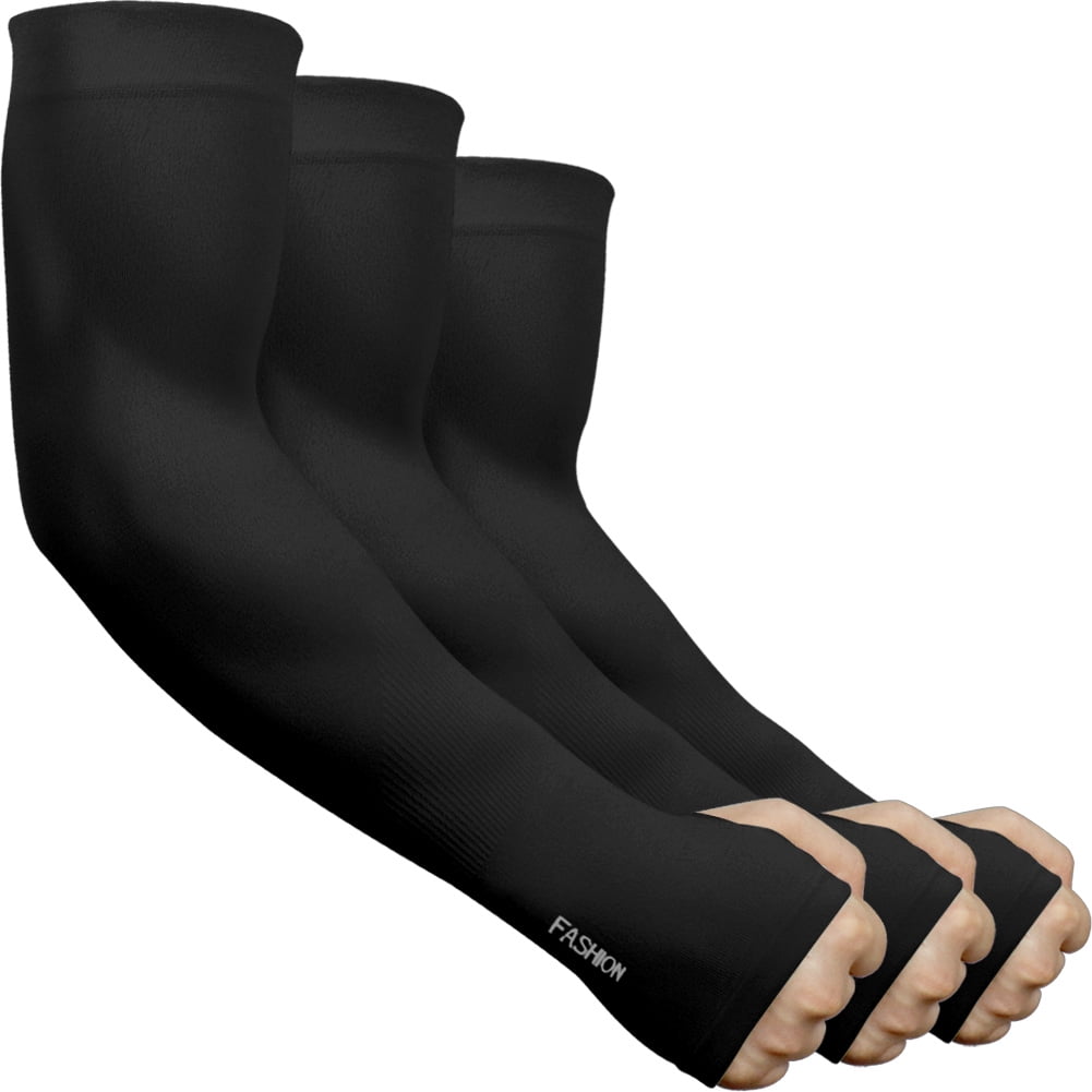 Beister 3 Pairs UV Protection Arm Sleeves, Cooling Sunblock Compression ...