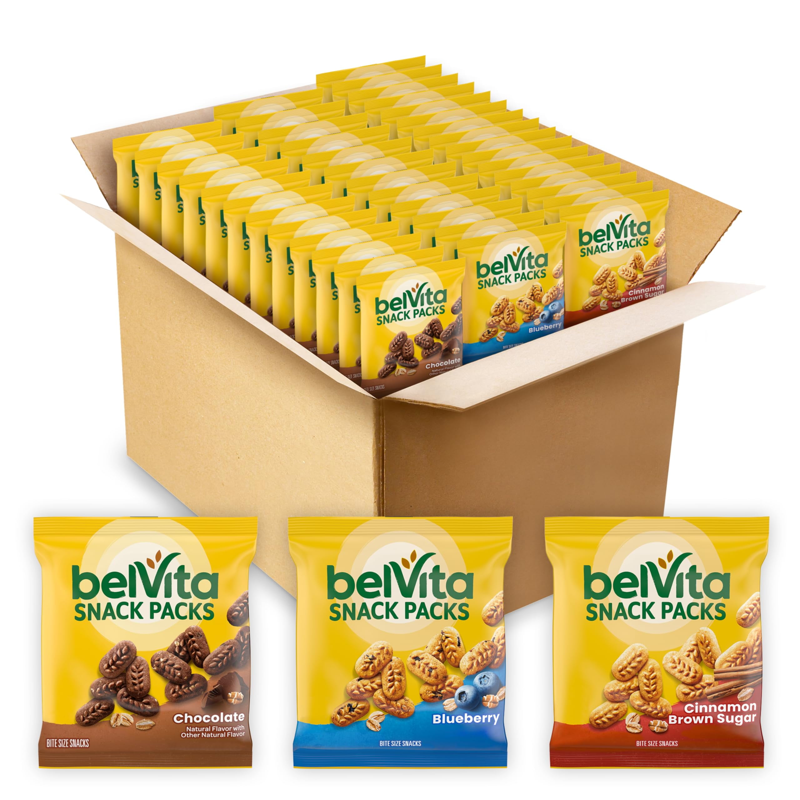 belVita Bites Breakfast Biscuits Variety Pack, 3 KMC2Flavors, 40 Snack ...