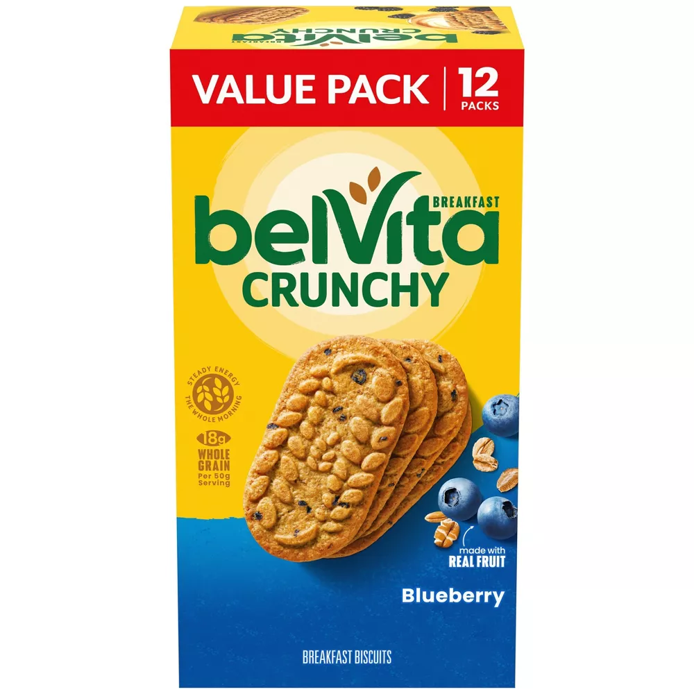 belVita Blueberry Breakfast Biscuits - 21.12oz/12ct - Walmart.com