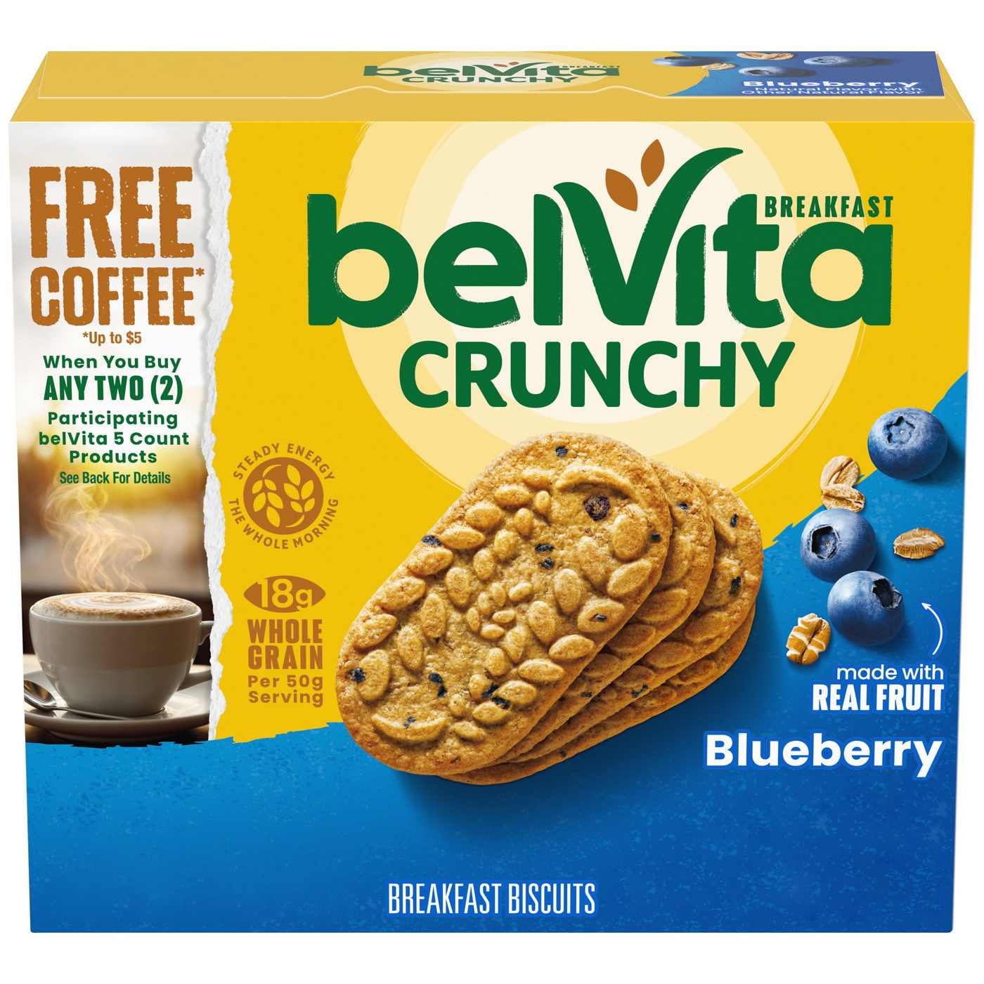 belVita Blueberry Breakfast Biscuits - 5 pk- Pack of 2 - Walmart.com