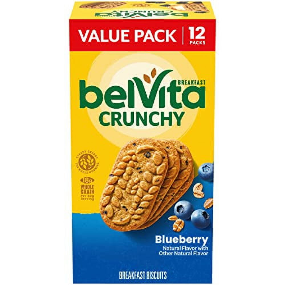belVita Blueberry Breakfast Biscuits, Value Pack, 12 Packs (4 Biscuits ...