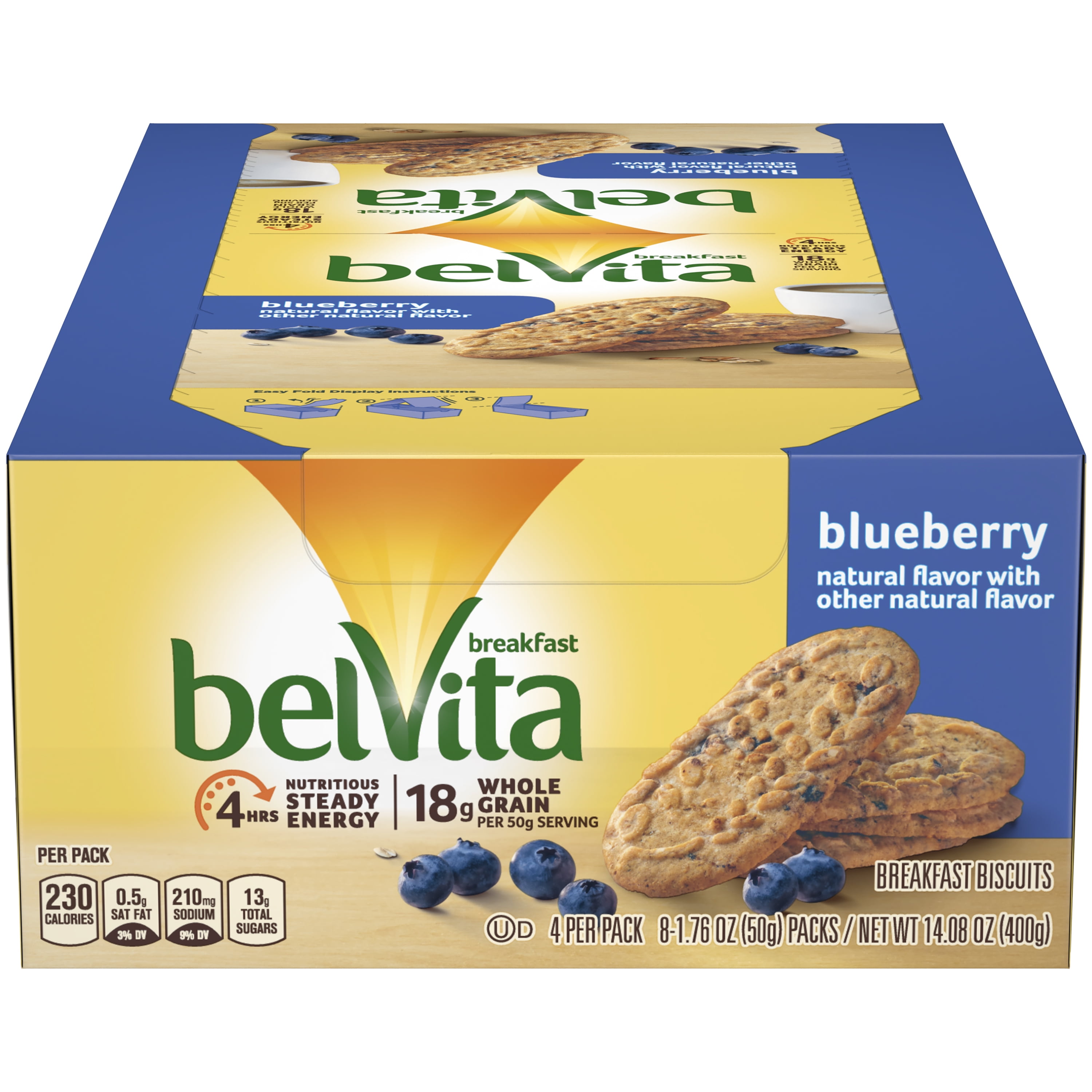 belVita Blueberry Crunchy Breakfast Biscuits, 14.1 Oz. - Walmart.com