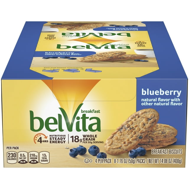 belVita Blueberry Crunchy Breakfast Biscuits, 14.1 Oz. - Walmart.com