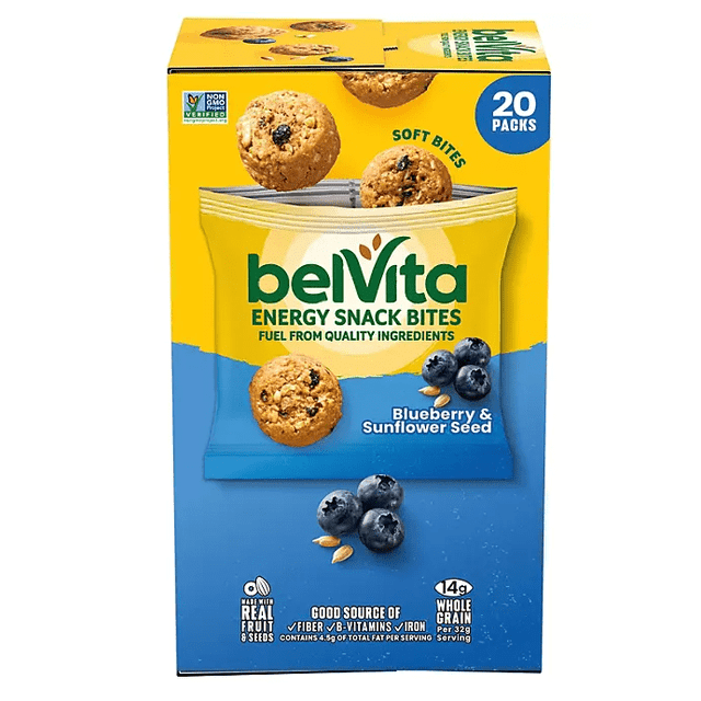 belVita Blueberry Energy Snack Bites, 1.12 oz., 20 pk. - Walmart.com
