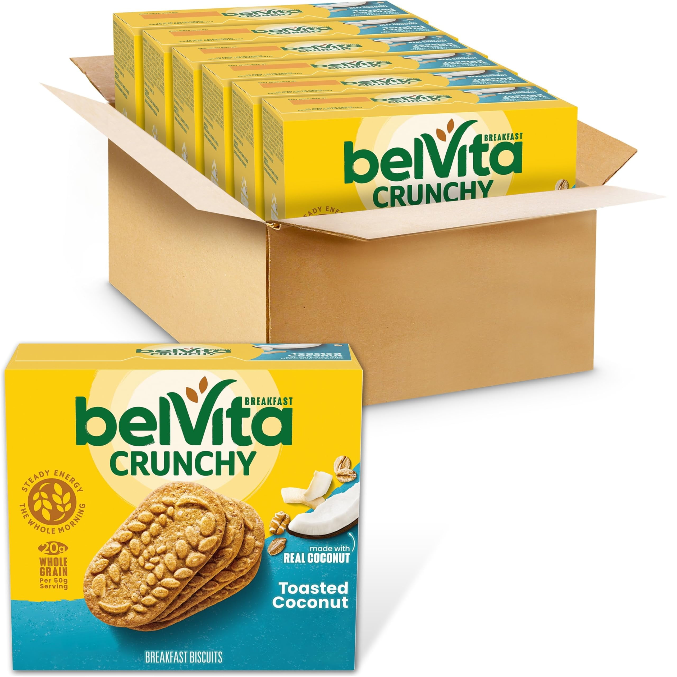 belVita Breakfast Bars Biscuits, Toasted MDA05 Coconut, 30 Total Packs ...