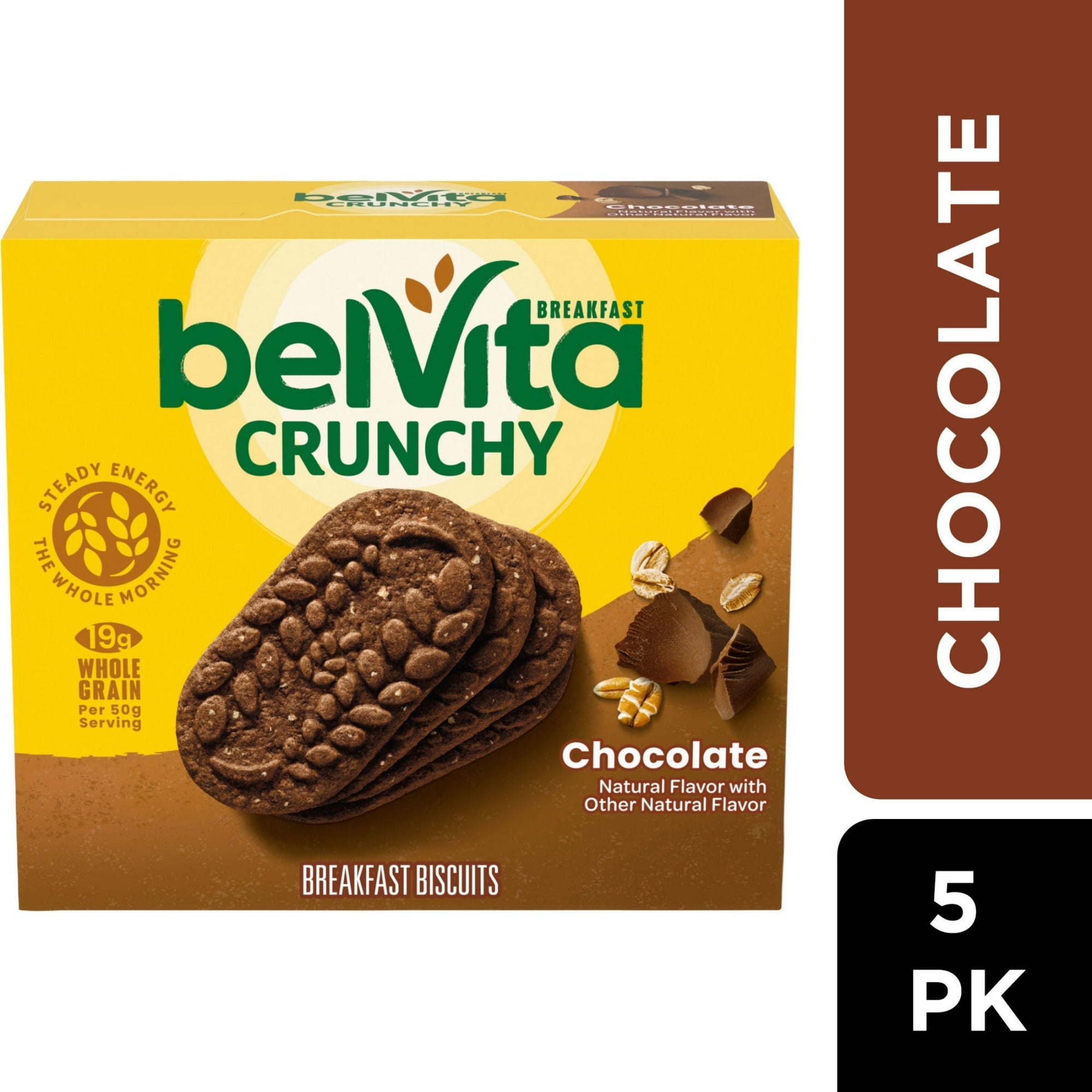 belVita Chocolate Breakfast Biscuits, 5 Packs (4 Biscuits Per Pack ...