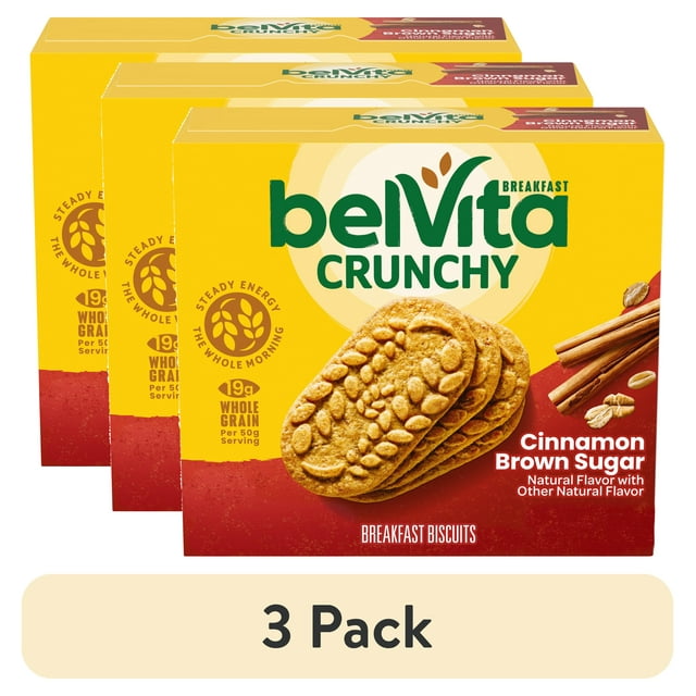 (3 pack) belVita Cinnamon Brown Sugar Breakfast Biscuits, 5 Packs (4 ...