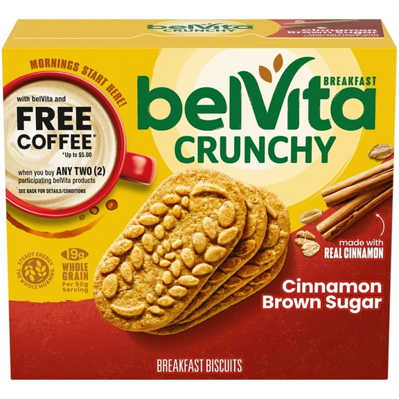 1x belVita Cinnamon Brown Sugar Breakfast Biscuits, 5 Packs (4 Biscuits ...