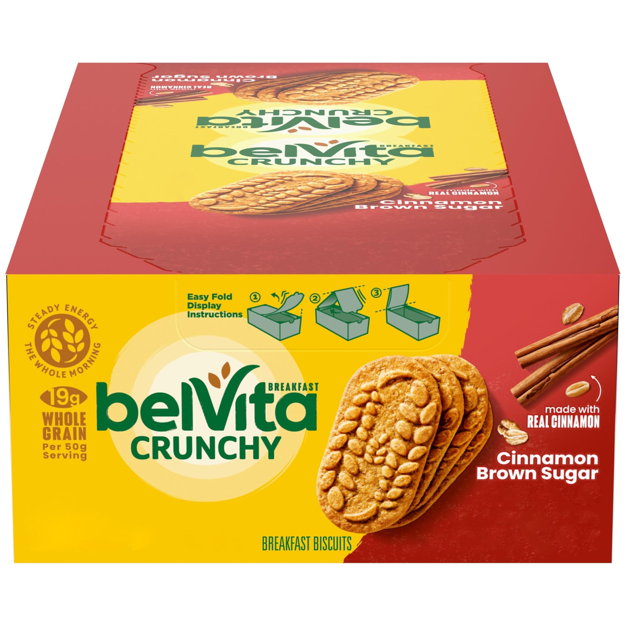 belVita Cinnamon Brown Sugar Breakfast Biscuits, 8 GBM1Packs (4 ...