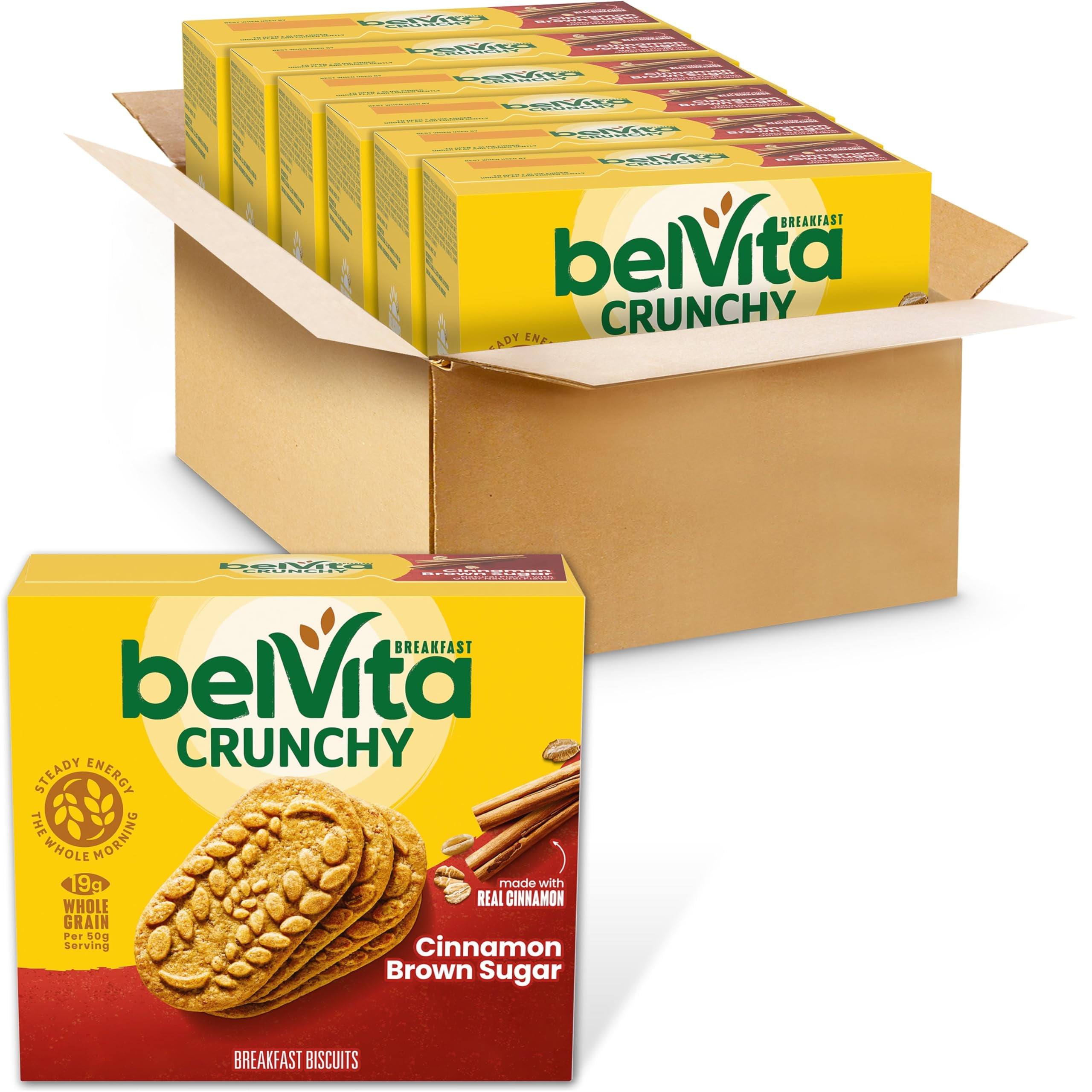 belVita Cinnamon Brown Sugar OKA4 Breakfast Biscuits, 30 Total Packs, 6 ...