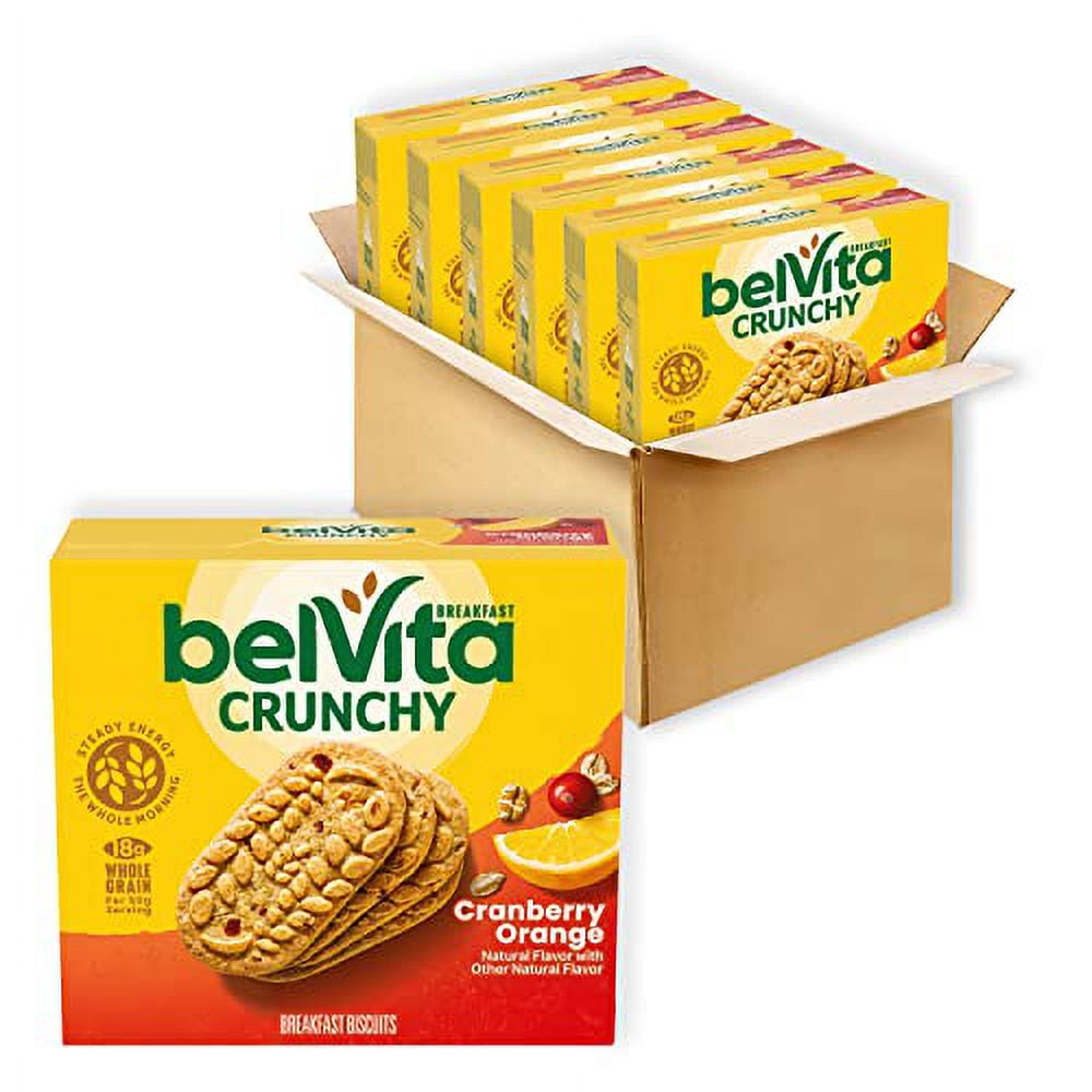 belVita Cranberry Orange Breakfast Biscuits, 30 Total Packs, 6 Boxes (4 ...