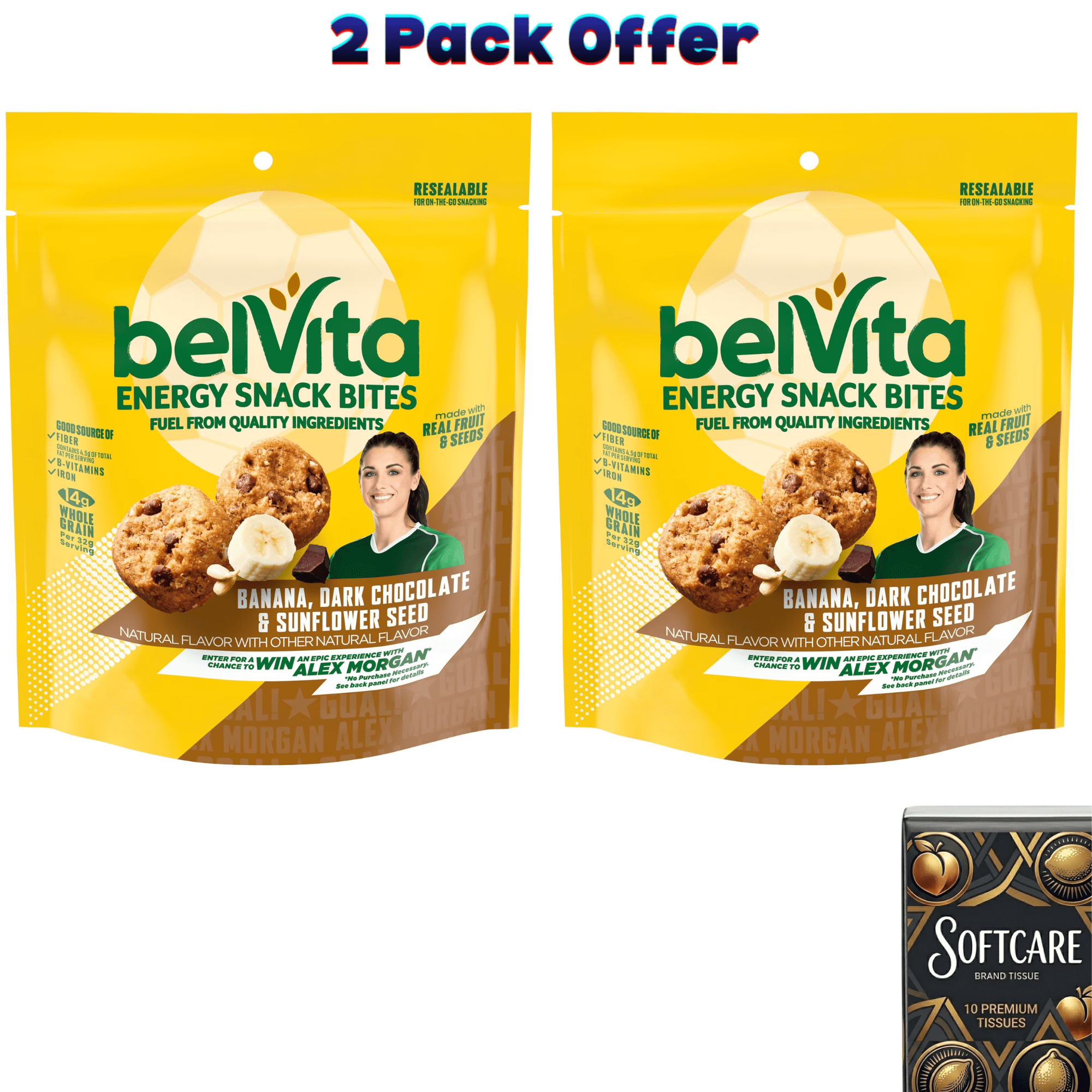 belVita Energy Snack Bites, Banana, Dark Chocolate and Sunflower Seed ...