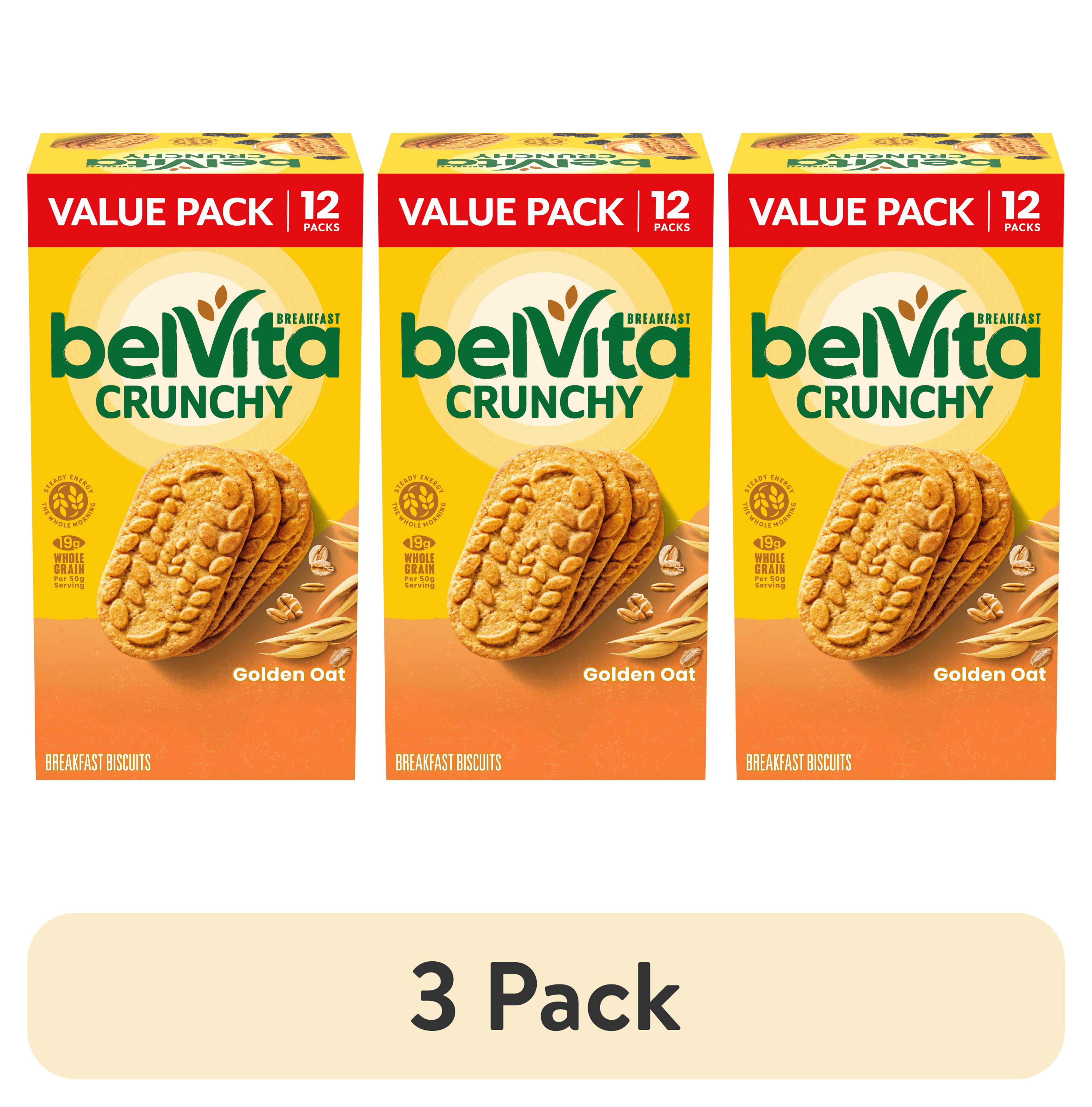 (3 pack) belVita Golden Oat Breakfast Biscuits, Value Pack, 12 Packs (4 ...