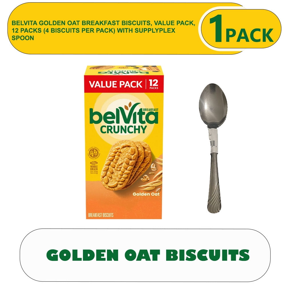 belVita Golden Oat Breakfast Biscuits, Value Pack, 12 Packs (4 Biscuits ...