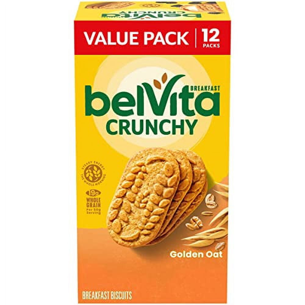 belVita Golden Oat Breakfast Biscuits, Value Pack, 12 Packs (4 Biscuits ...