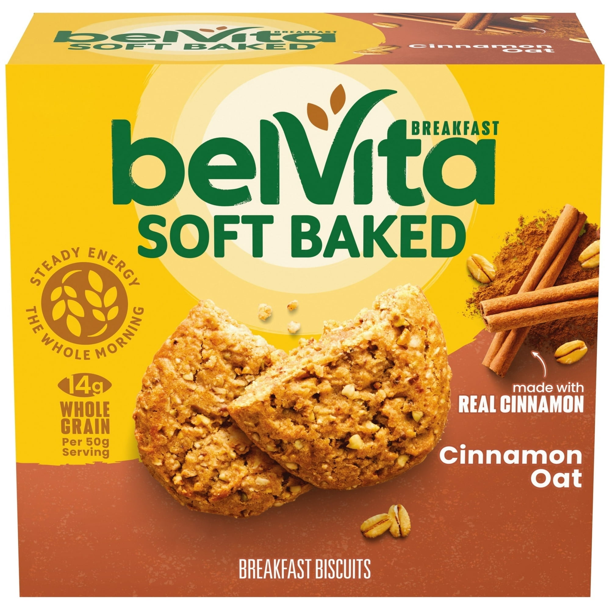 belVita Soft Baked Breakfast Bars, Cinnamon Oat, 5 Packs (1 Biscuit Per ...