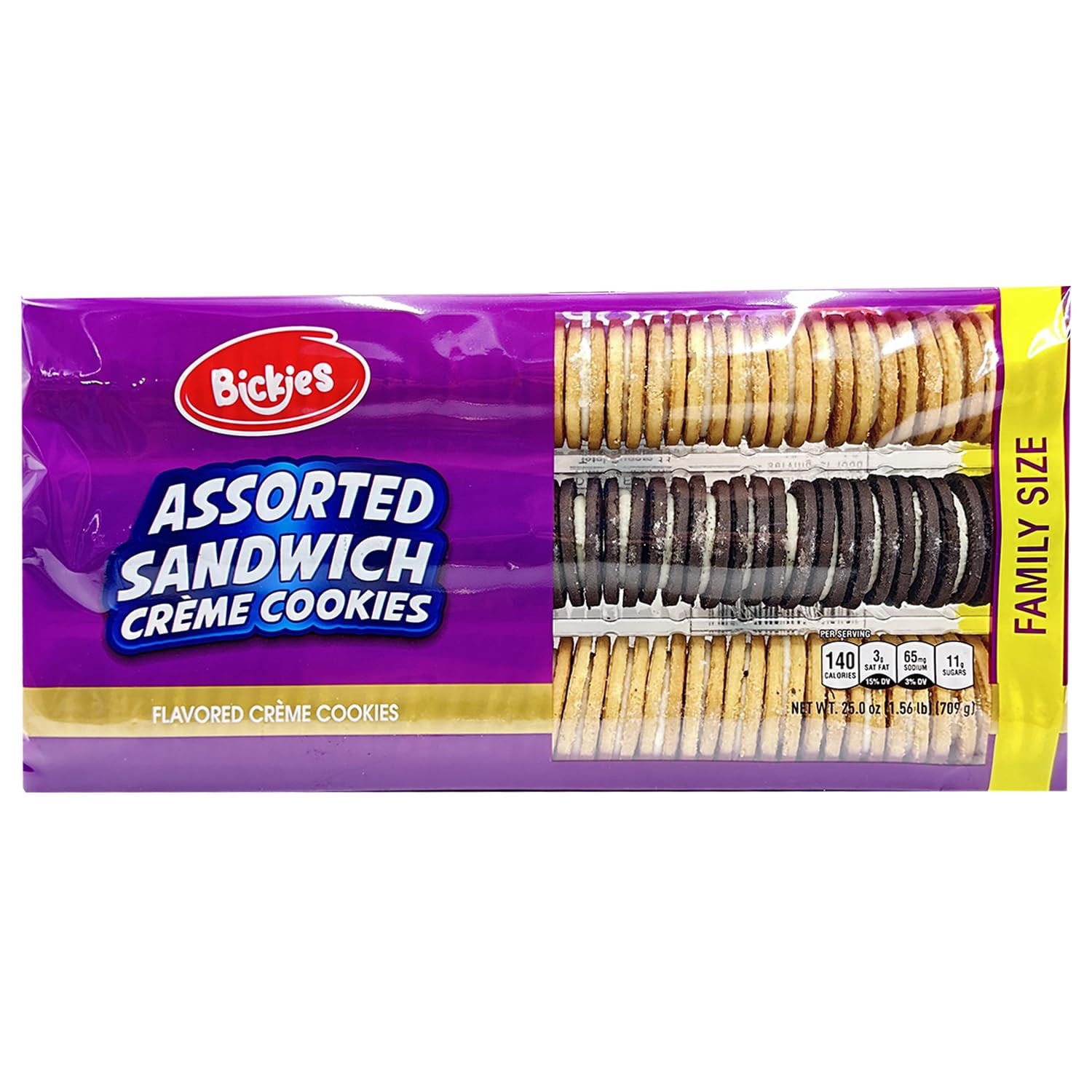 Bickies Assorted Sandwich Cream Cookies 25 BSL1 oz. Family Size ...