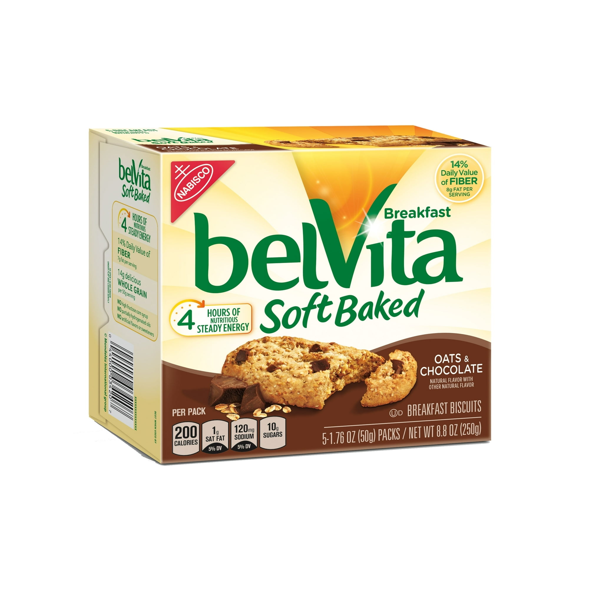 belVita Soft Baked Oats & Chocolate Breakfast Biscuits, 5 Packs (1 ...