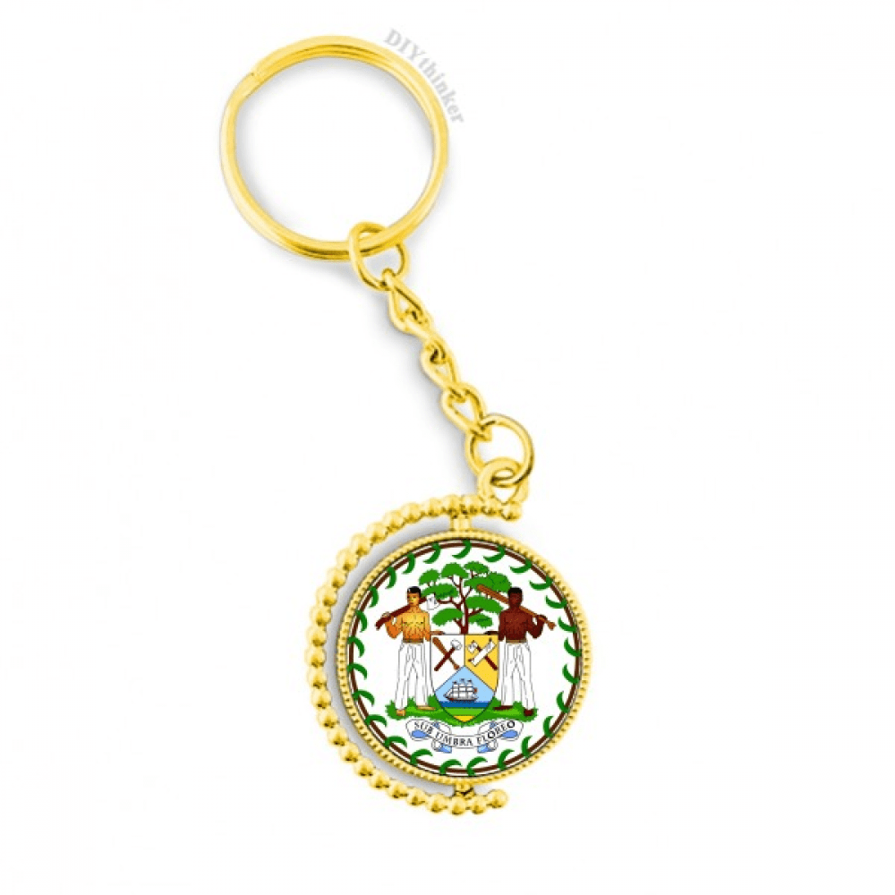 belize national emblem country metal connector key chain accessory en ...