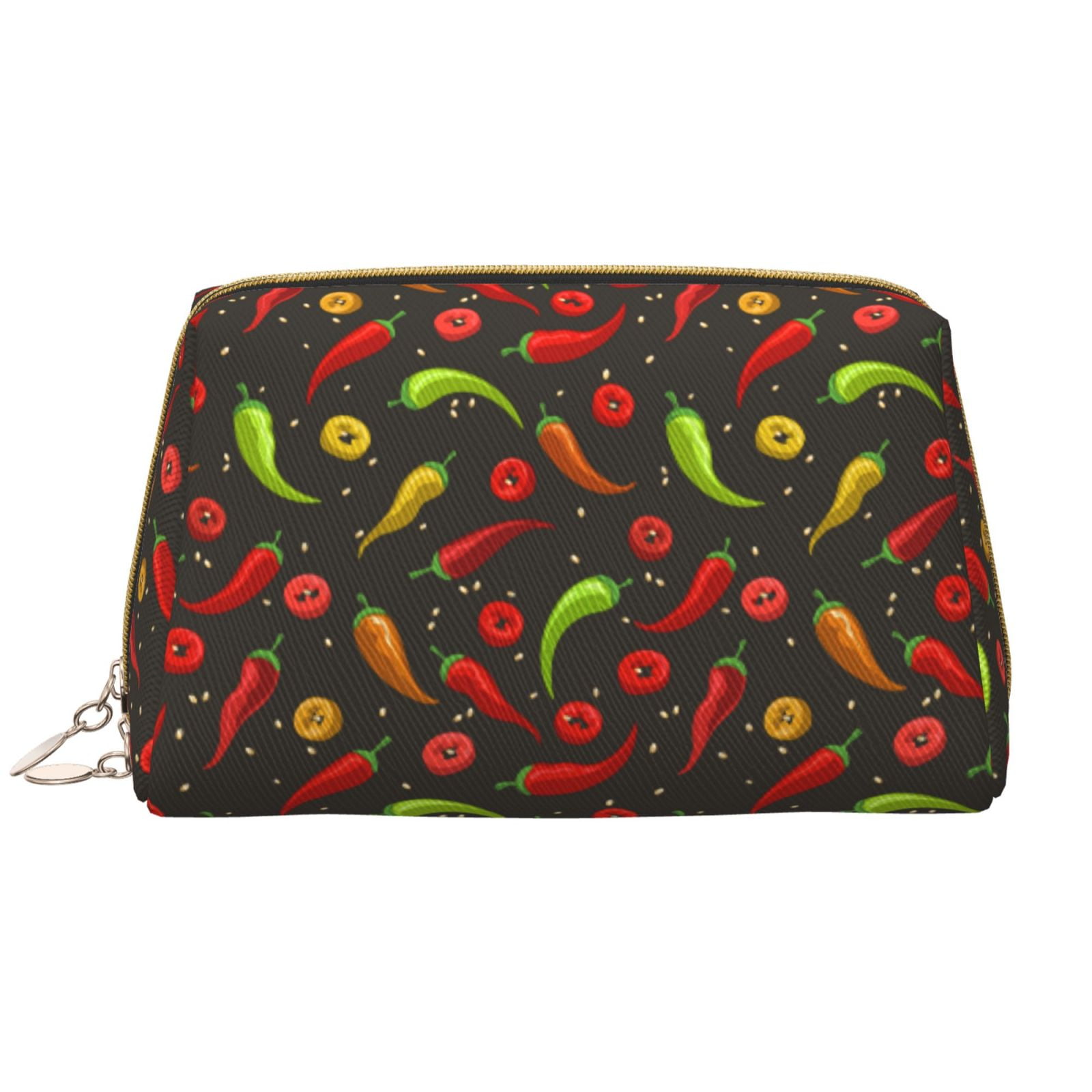 bell Pepper colors Makeup Bag, Large Capacity Travel Cosmetic Bag for ...
