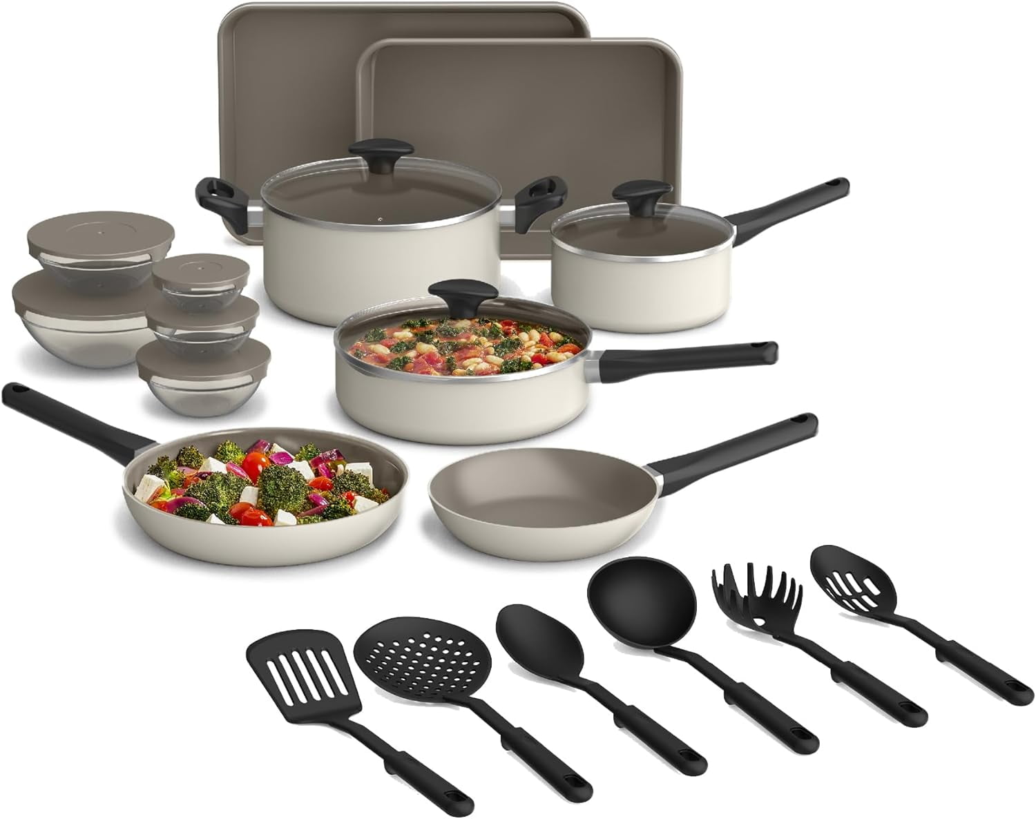 bella 21 Piece Kitchen Set with EverGood™ Ceramic Nonstick Coating ...