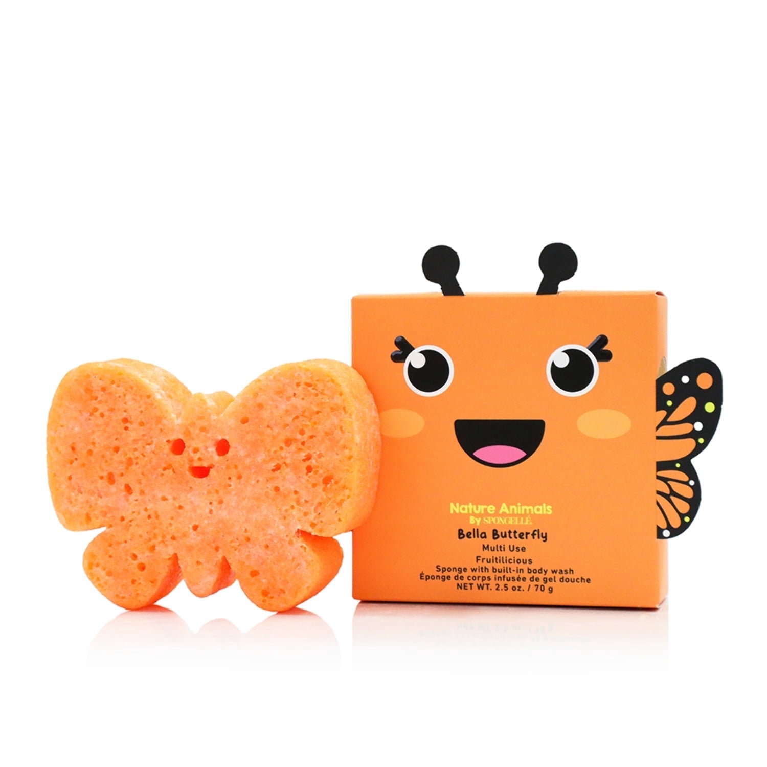 SPONGELLÉ Nature Animals, Kids Cleansing Sponge with Built-In Body Wash ...
