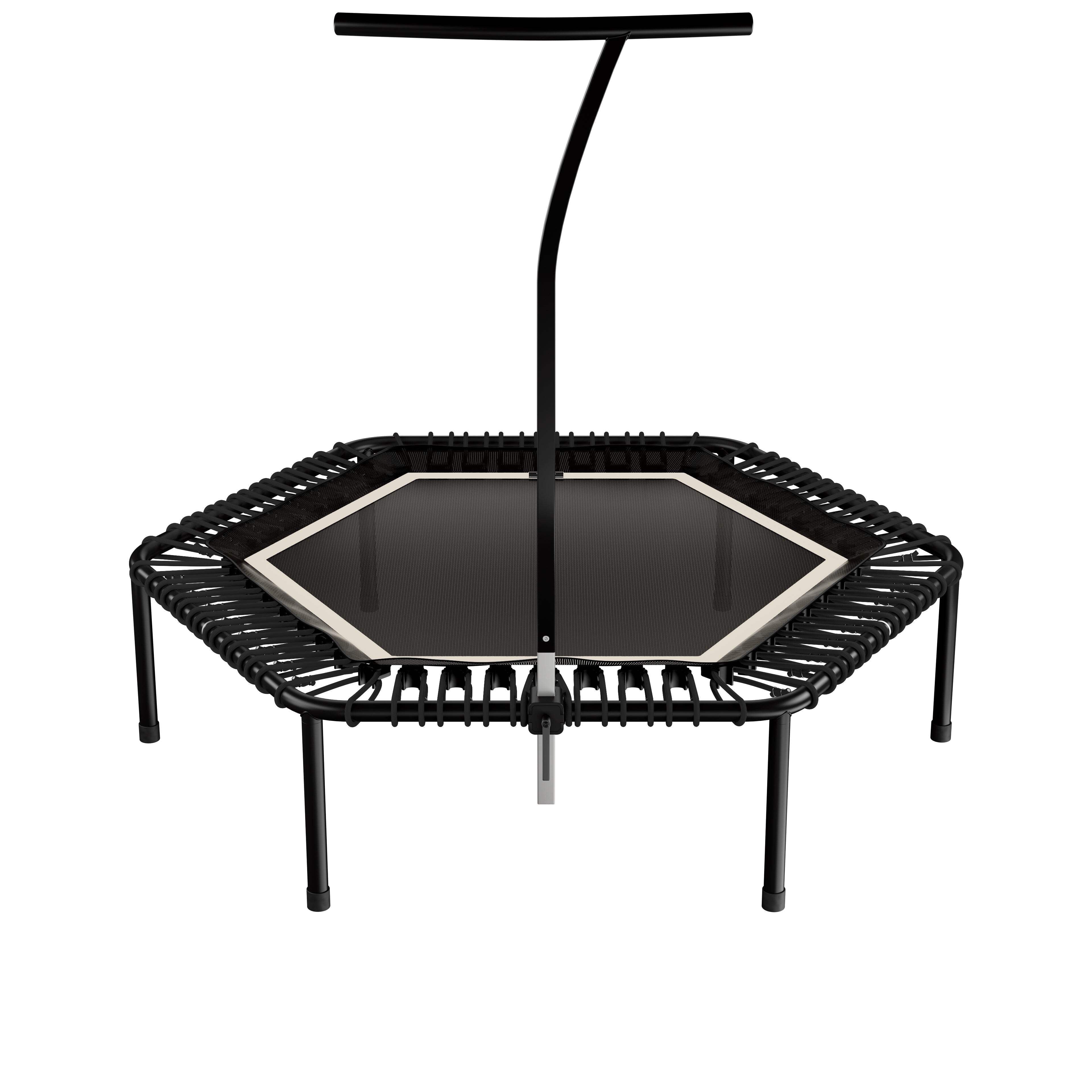 bellicon Jumping Fitness Trampoline, 54” Hexagon, Beige, T-Bar, Screw ...