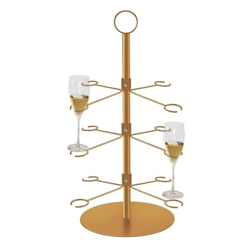belupai Cocktail Tree Stand Champagne Tower,Metal 3 Tier 12 Holders ...