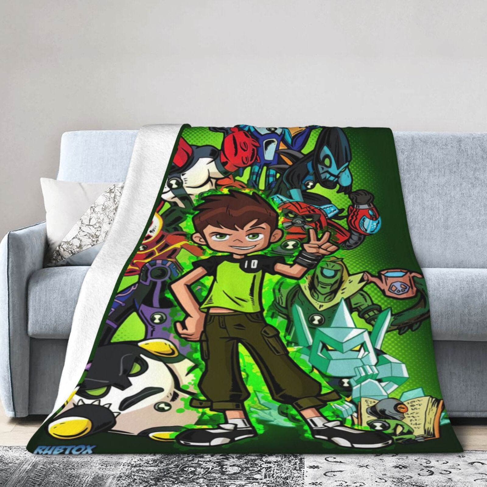 ben 10 Blanket Soft Flannel Vertical Style Throw Blanket for Bed and ...