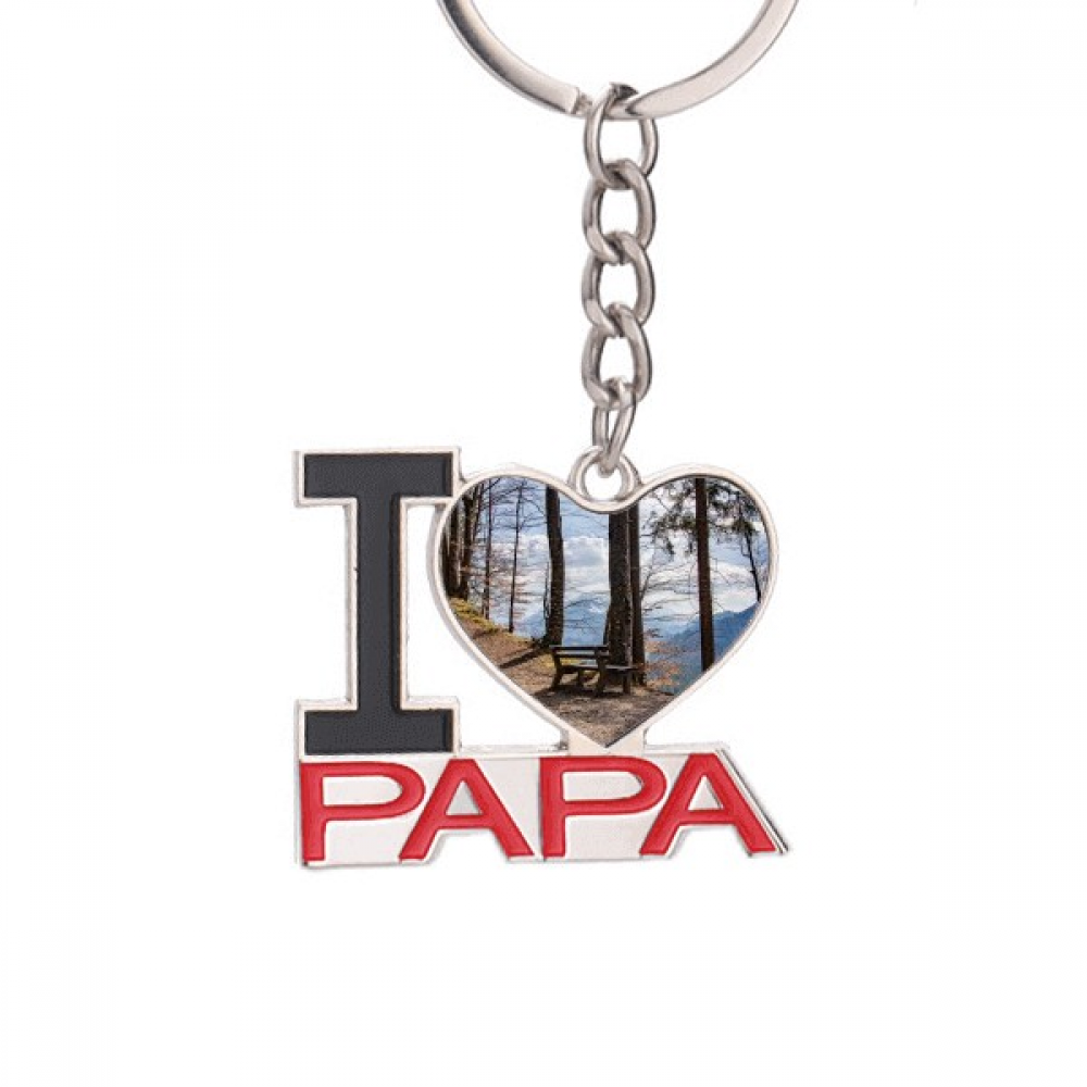 bench ry science nature scenery Keychain Metal Keyring Holder Love PAPA ...