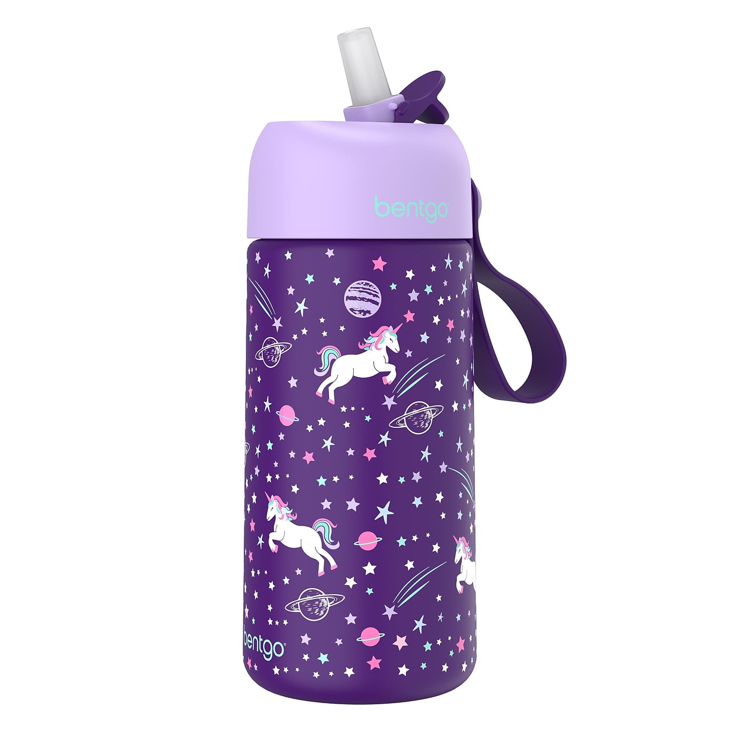 Bentgo Stainless Steel Double Wall Insulated Water Bottle 14 oz Unicorn ...