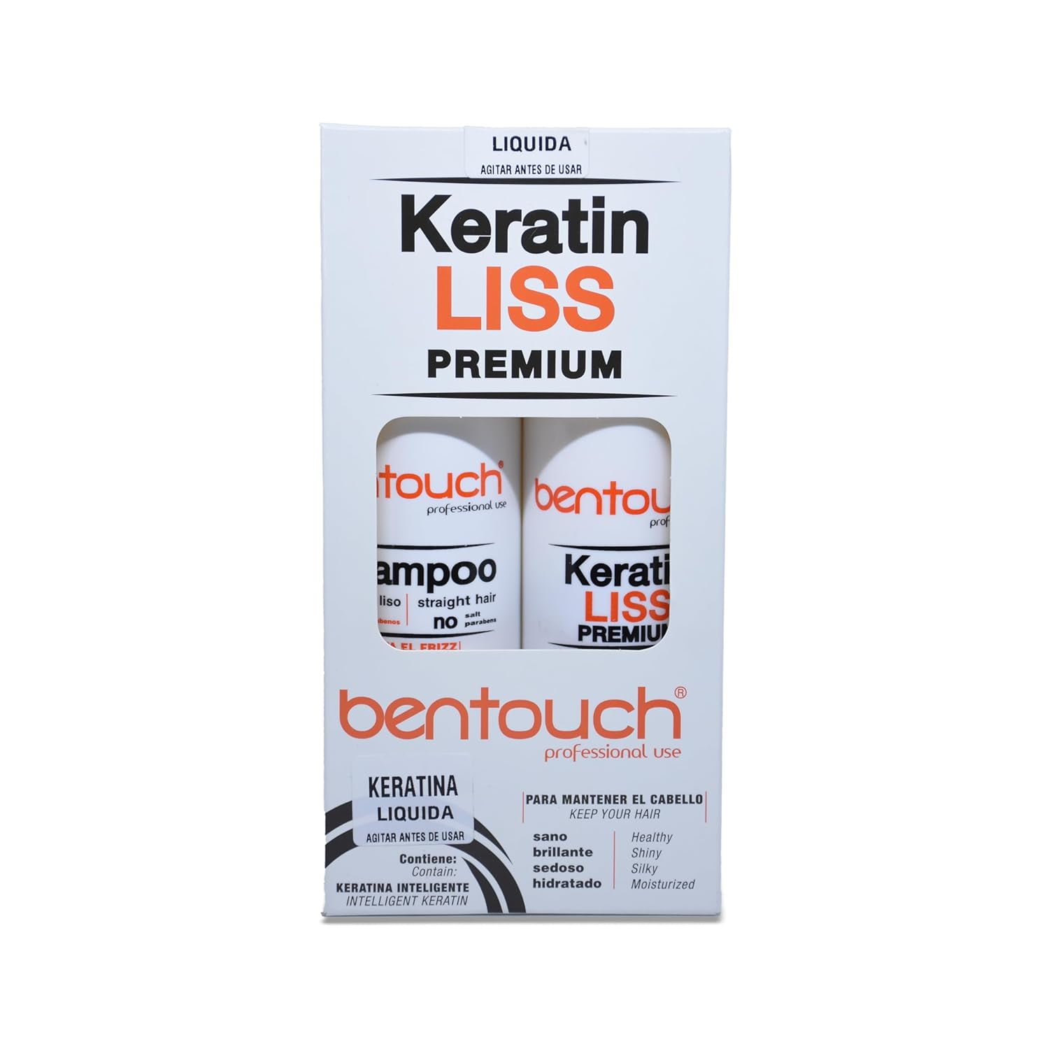 bentouch Keratin set Liss Shampoo + Hair Straightening Treatment, 10.1 ...