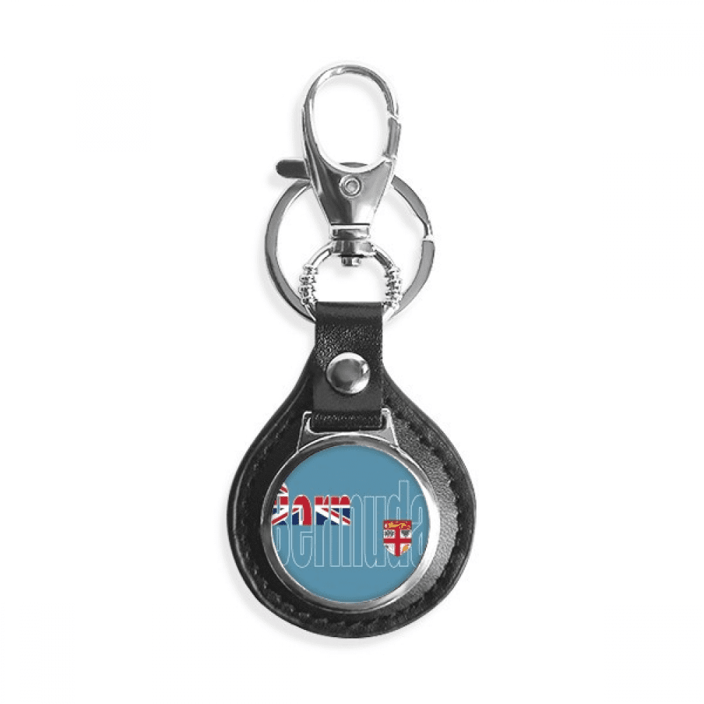 bermuda country flag name key link chain keyholder finder hook metal ...