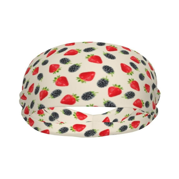 berries Blueberry Print Sports Headband for Women Men, Running Headband ...