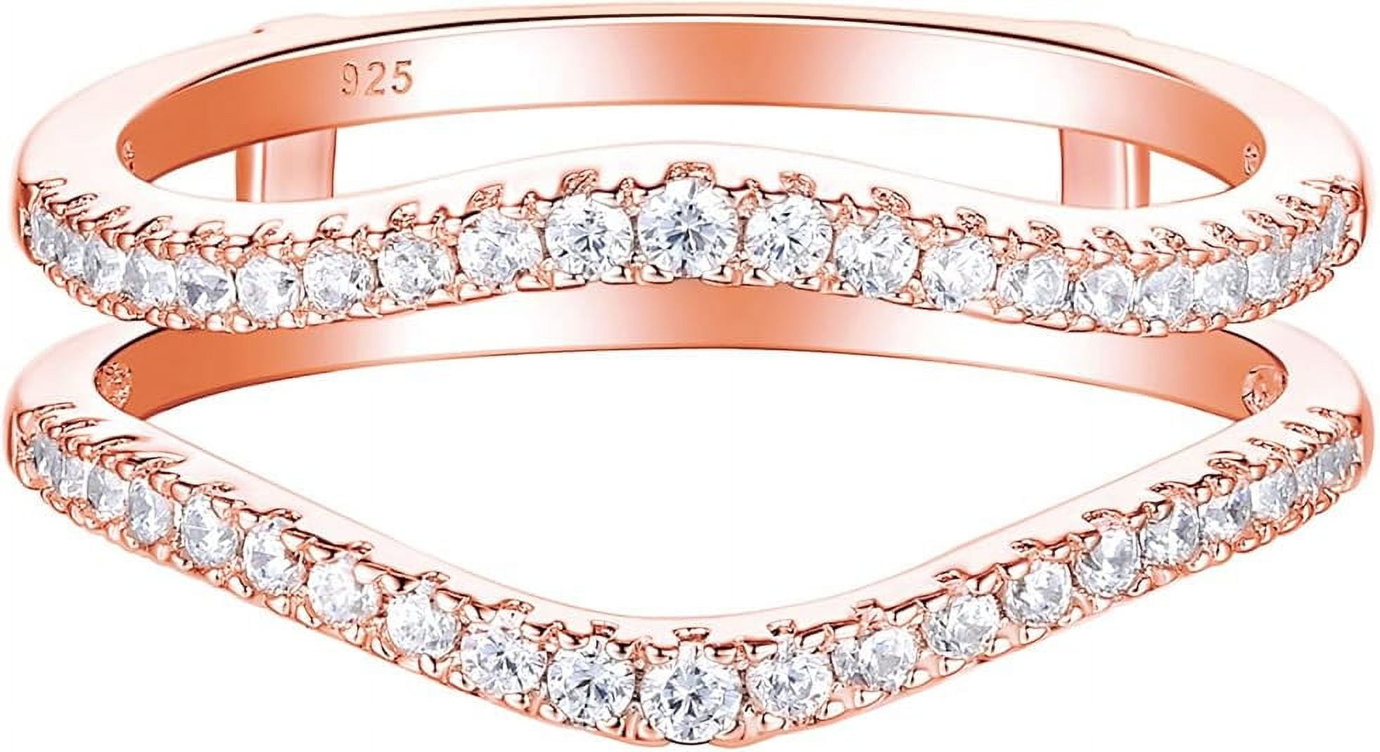 beryl_creation 14K Rose Gold Plated 2.12 Ct Round Cut White Diamond Engagement Christmas ...