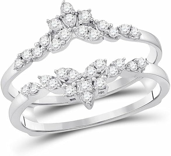 beryl_creation 14K White Gold Plated 2.16 Ct Round Cut White Diamond Engagement Thanksgiving ...