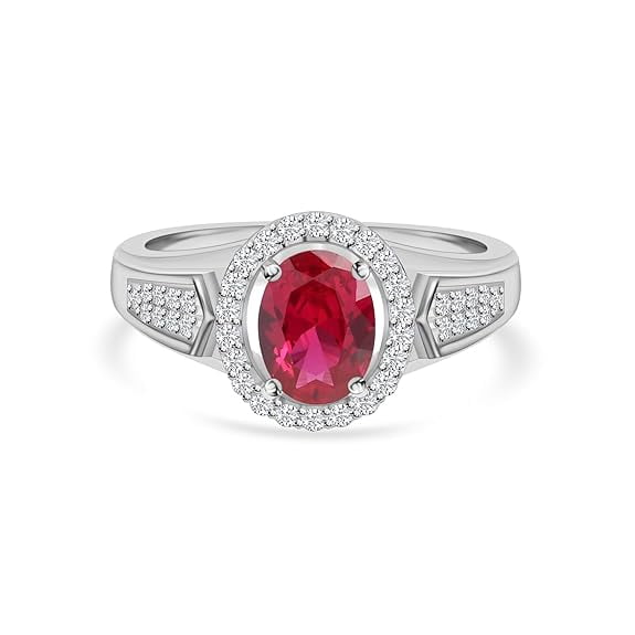 beryl_creation 14K White Gold Plated 925 Sterling Silver 2.50 Ct Oval ...