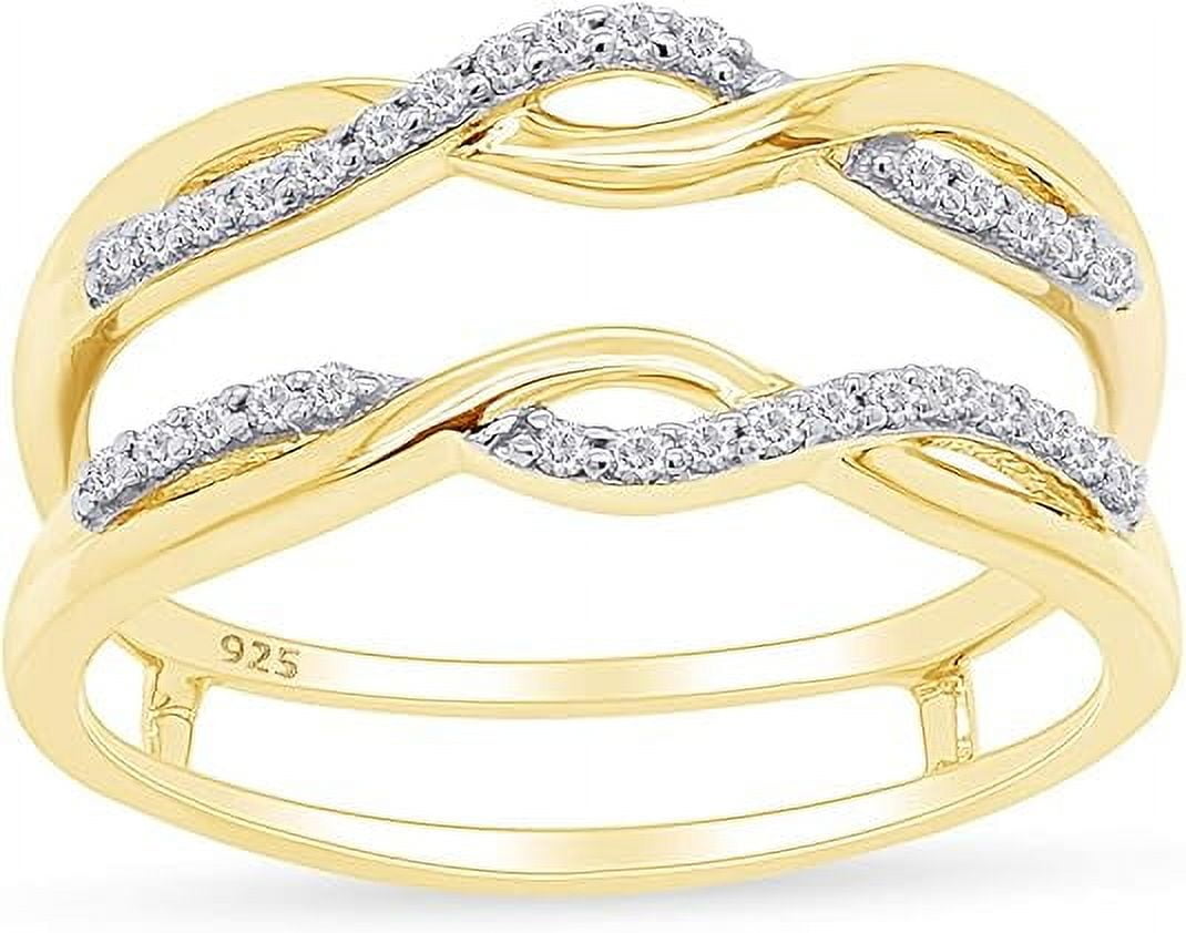 beryl_creation 14K Yellow Gold Plated 2.28 Ct Round Cut White Diamond Engagement Christmas ...