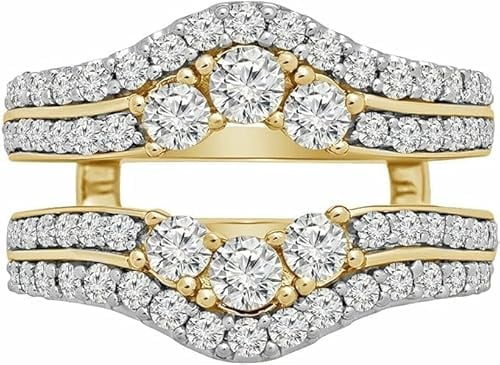 beryl_creation 14K Yellow Gold Plated 2.30 Ct Round Cut White Diamond ...
