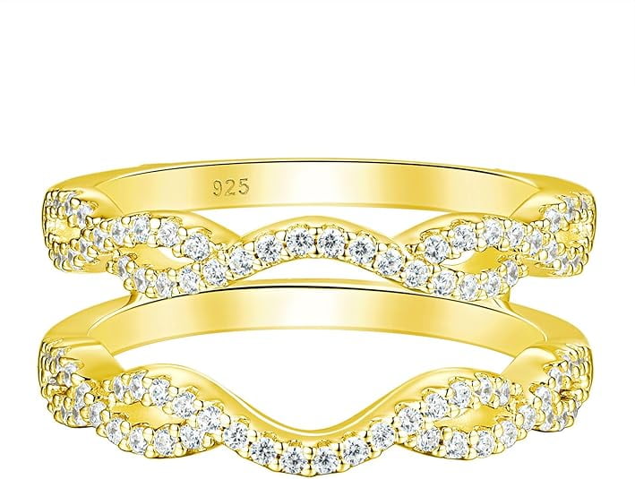 beryl_creation 14K Yellow Gold Plated 925 Sterling Silver For Women's 2.30 Ct Round Cut White ...