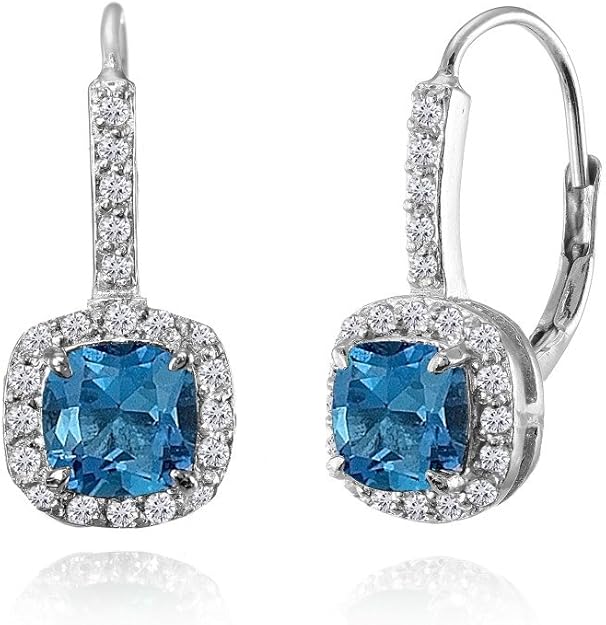 beryl_creation 2.10 Ctw Cushion Cut Blue Topaz Engagement Wedding ...