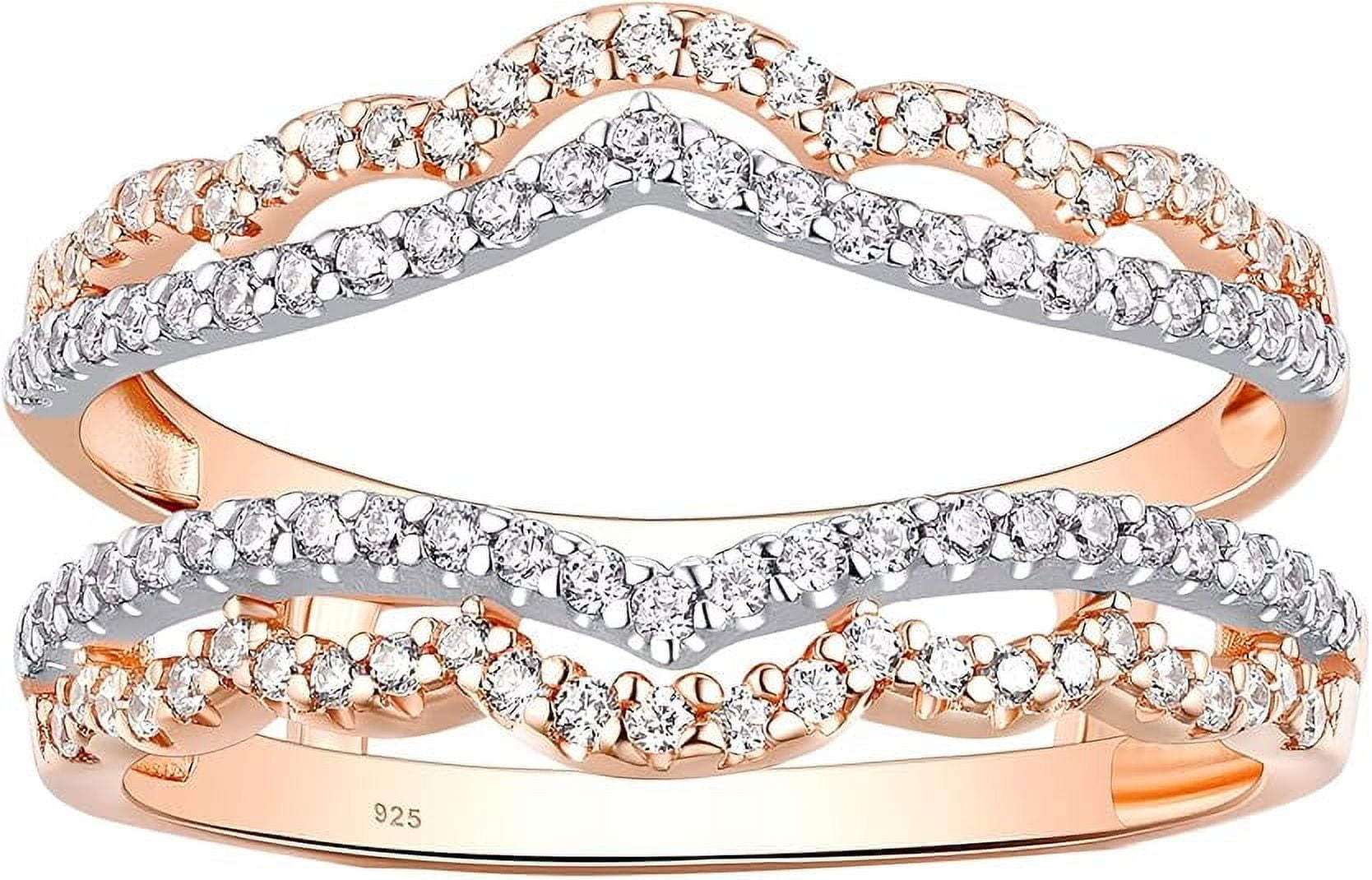 beryl_creation 2.19 Ct Round Cut White Diamond Enhancer Wrap Guard ...