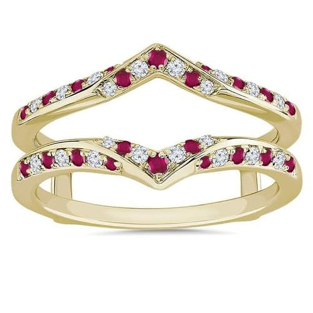 beryl_creation 2.20 Ct Round Cut Red Ruby Wedding Engagement Enhancer ...