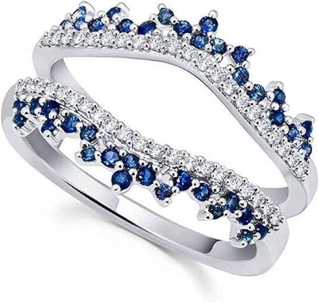 beryl_creation 2.50 Ct Round Cut Blue Sapphire Wedding Engagement ...